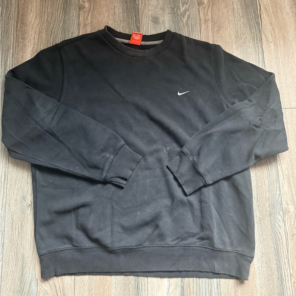 Nike | Sweaters | Nike Mens Classic Black Crewneck Sweater | Poshmark